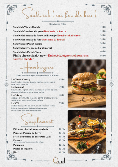 Ôchef Abdelmoumen Menu & Horaires à casablanca (2025) | TopMenu