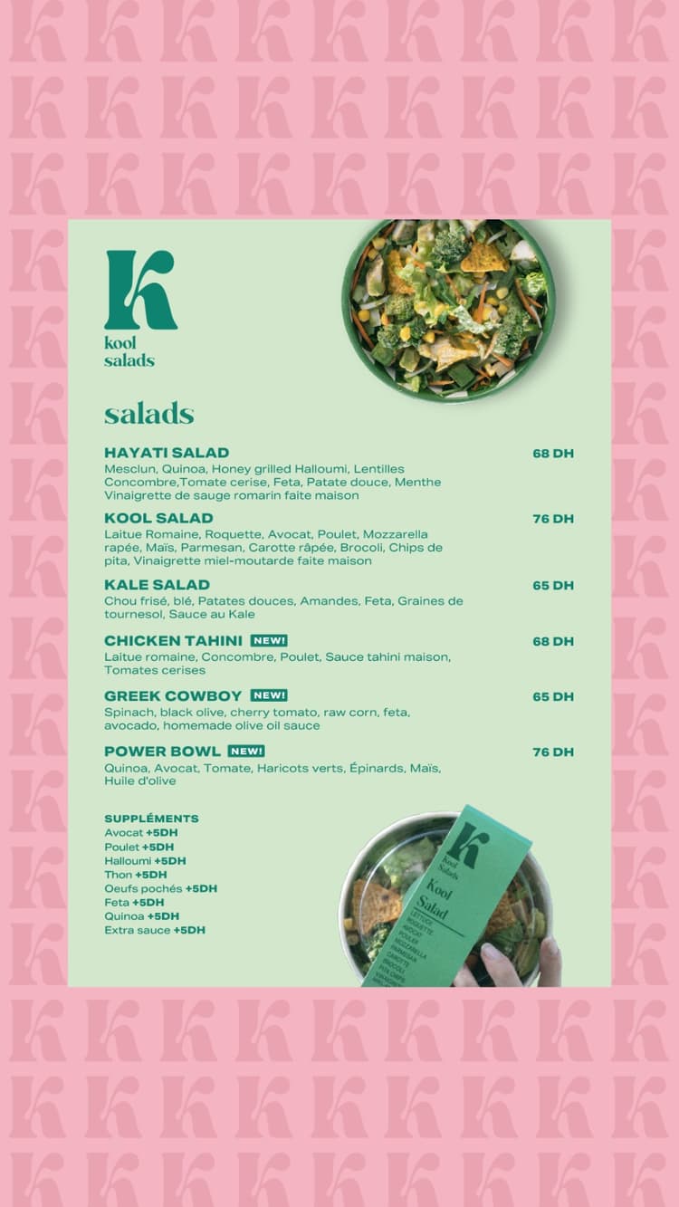 Kool smoothie Menu & Horaires à casablanca (2025) | TopMenu